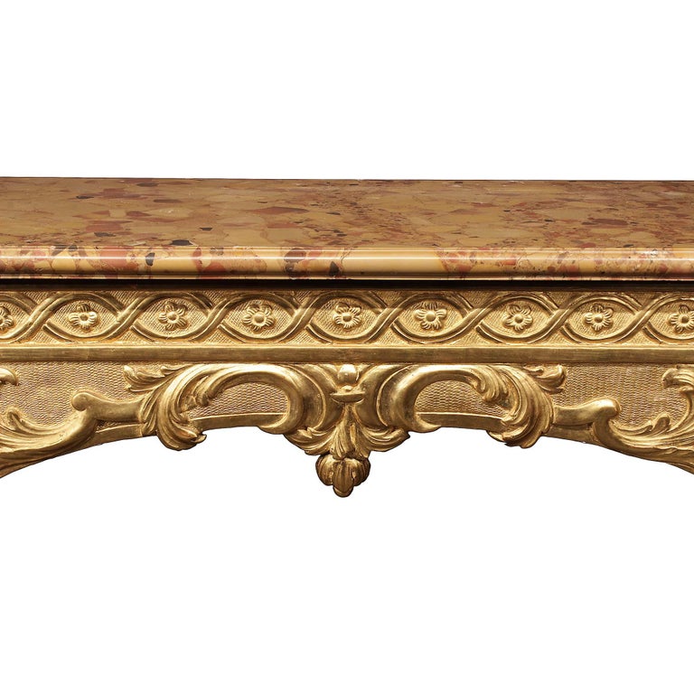 French 18th Century Regence Period Giltwood Console For Sale at 1stDibs