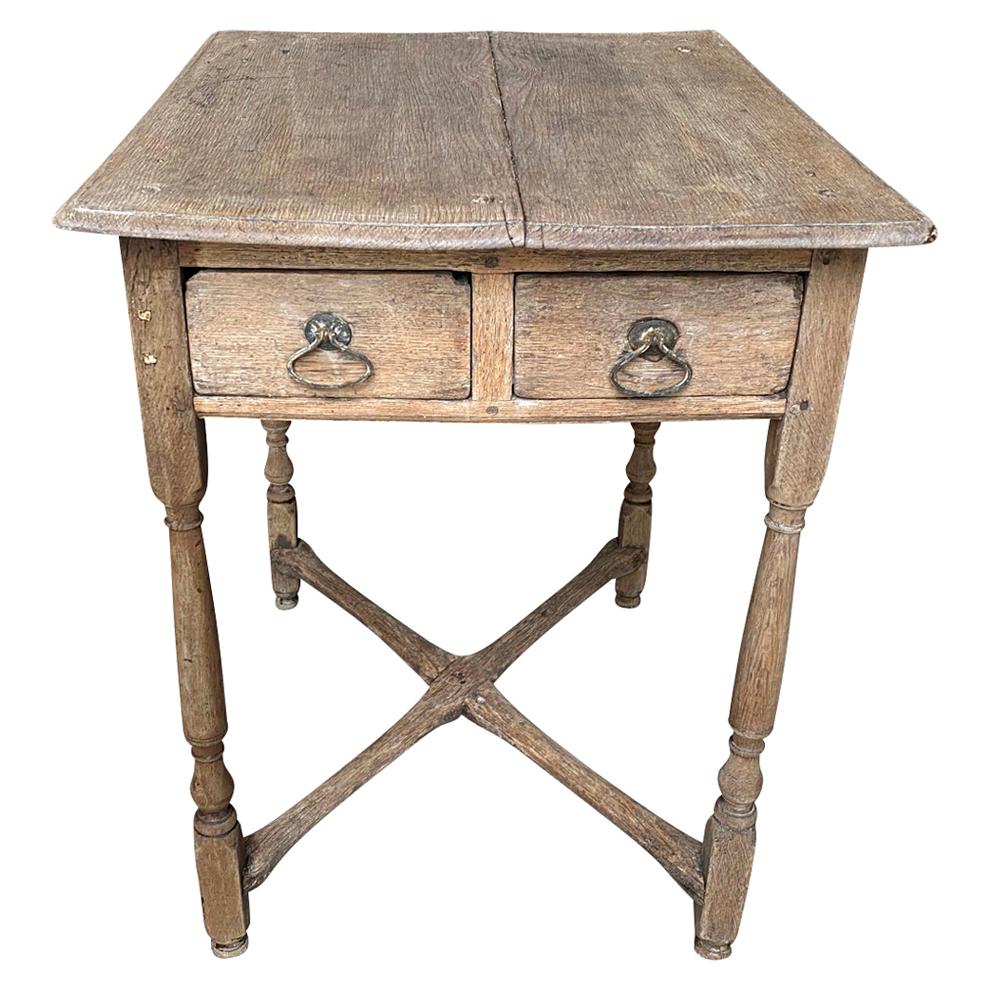 18th Century French Oak Side Table with Shaped Apron and Original ...