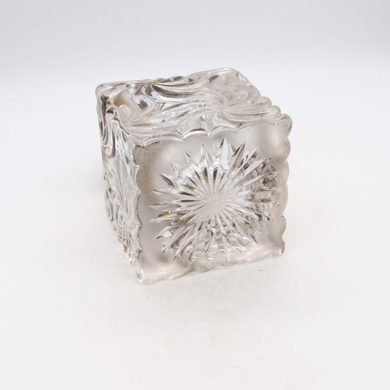 French 1900 Antique Chinoiserie Champlevé Enameled Inkwell in Brass and ...