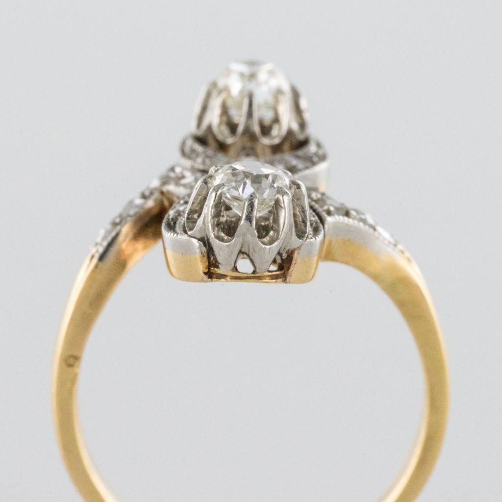 French 1900s Platinum and Gold Diamond Ring at 1stDibs | 1900s rings