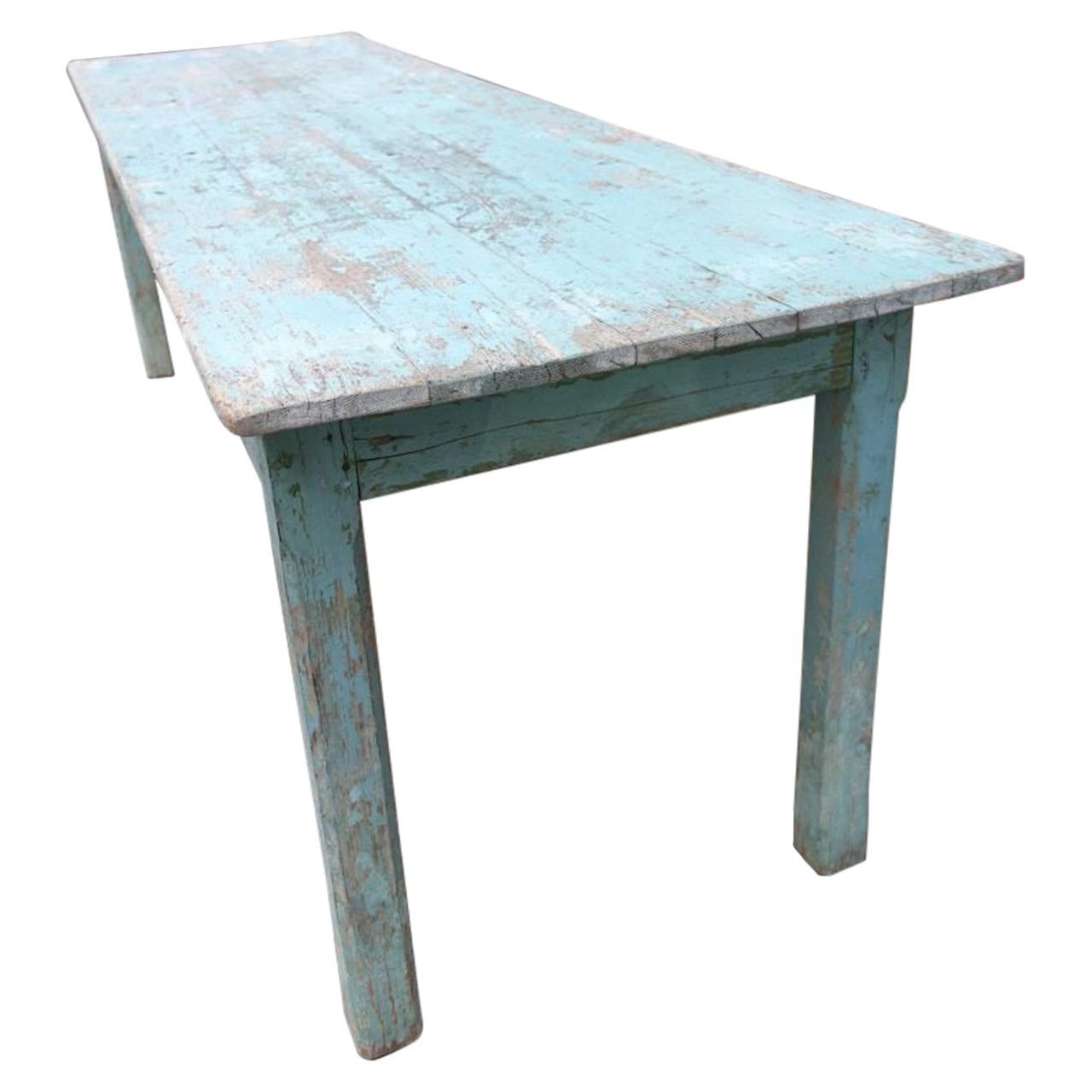 French 1930s Long Table-Plant Nursery Work Table at 1stDibs