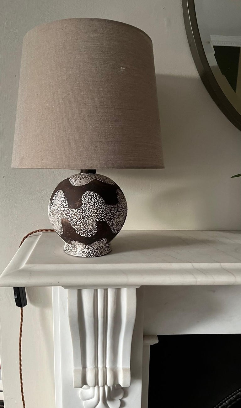 French 1930’s Small Ceramic Lamp Attributed to CAB for Primavera For ...