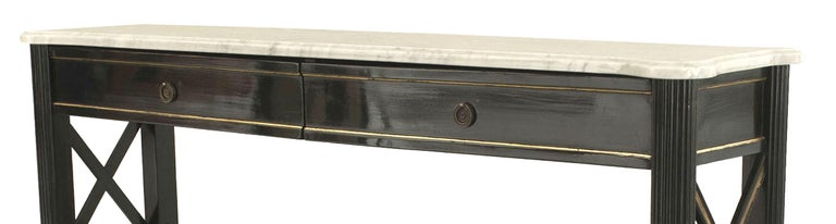 Maison Jansen French Directoire Ebonized √âtag√®re For Sale at 1stDibs