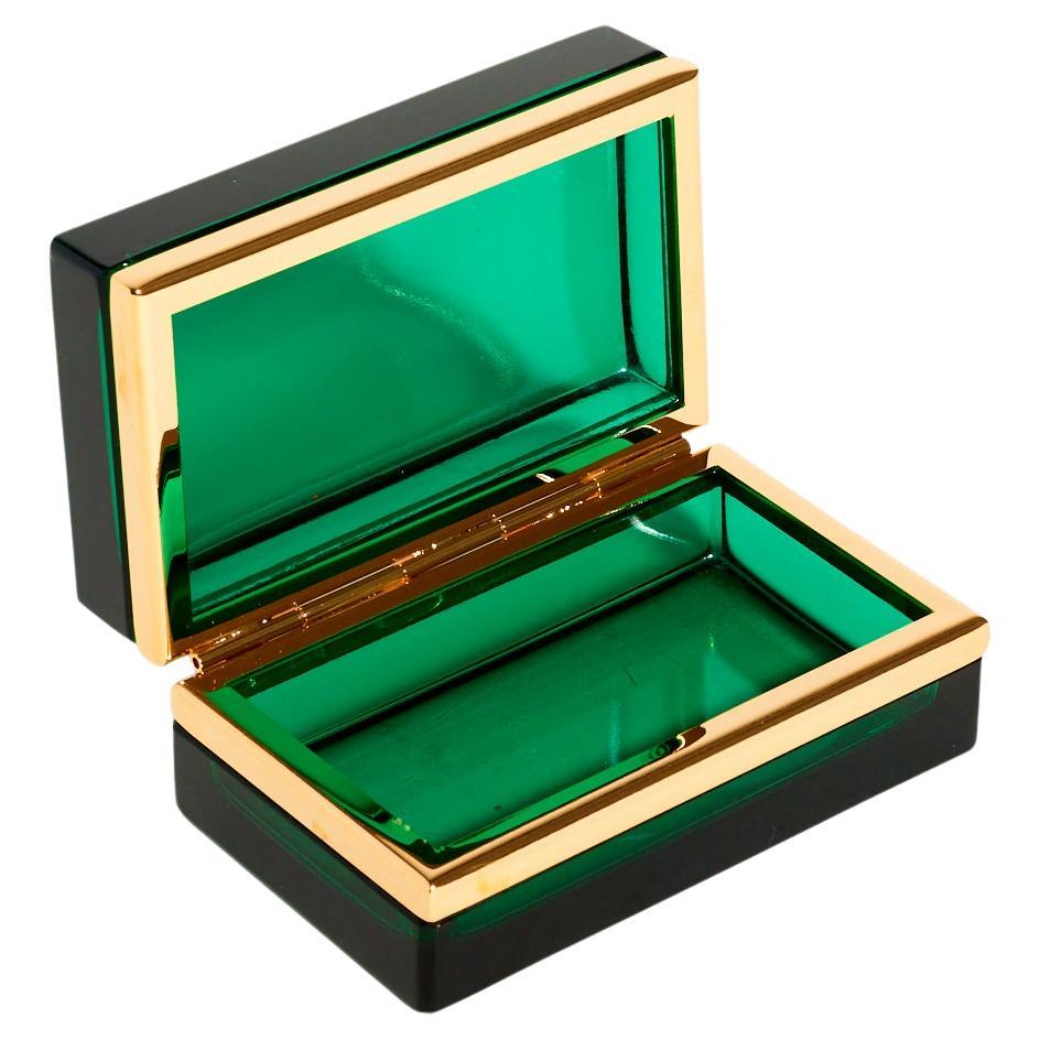 Small Pink Glass Grand Piano Jewelry Box at 1stDibs