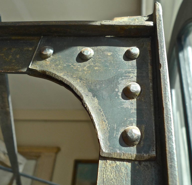 French 1940s Iron Display Unit with Four Painted Wood Shelves For Sale ...