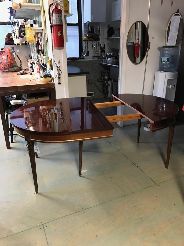French 1940s Mahogany Dining Table at 1stDibs