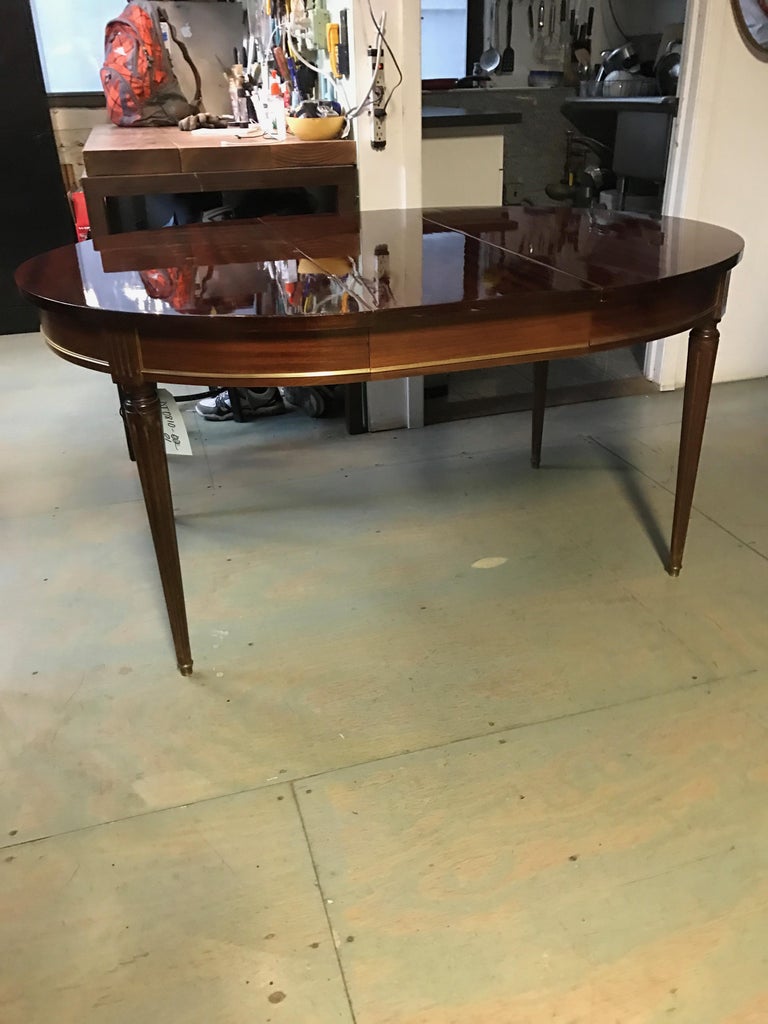 French 1940s Mahogany Dining Table at 1stDibs
