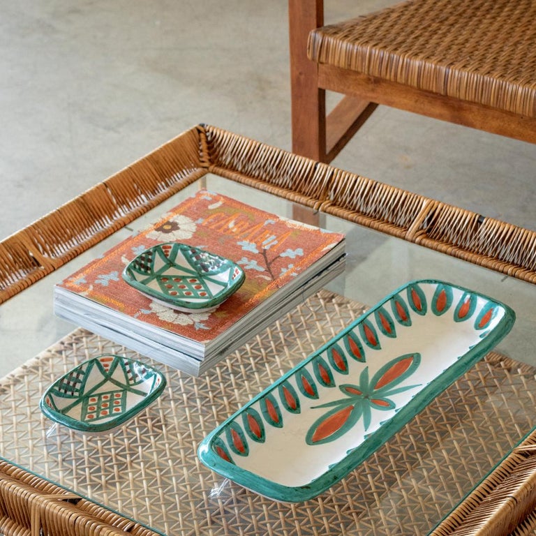 French, 1950's, Ceramic Long Tray For Sale at 1stDibs