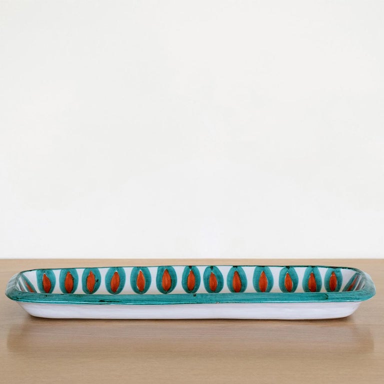 French, 1950's, Ceramic Long Tray For Sale at 1stDibs