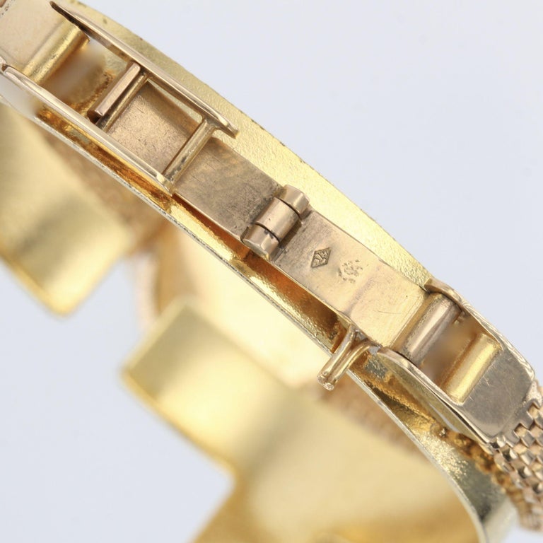 French 1960s 18 Karat Yellow Gold Flamor Lady's Watch at 1stDibs