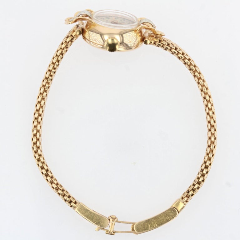 French 1960s 18 Karat Yellow Gold Flamor Lady's Watch at 1stDibs