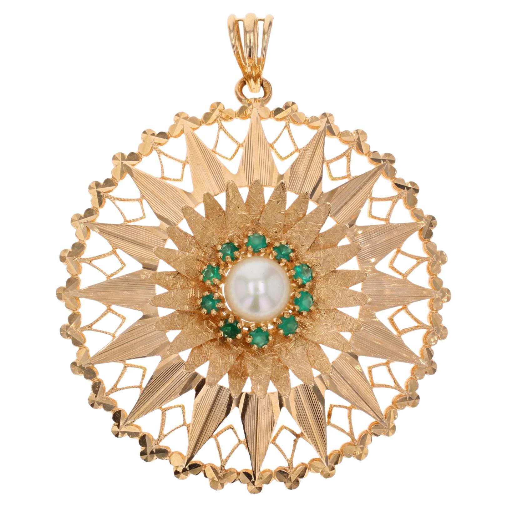 Victorian Turquoise Pearl 18 Karat Gold French Locket Pendant at 1stDibs