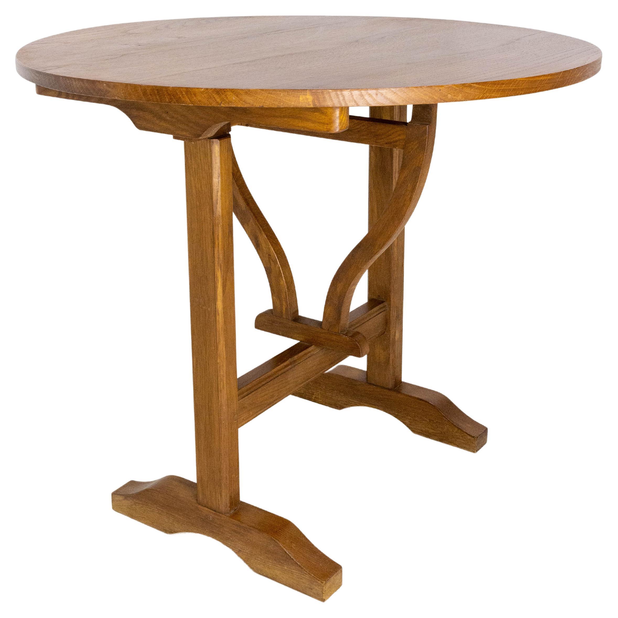 Parquet Top Round Dining Table For Sale at 1stDibs | parquet top dining ...