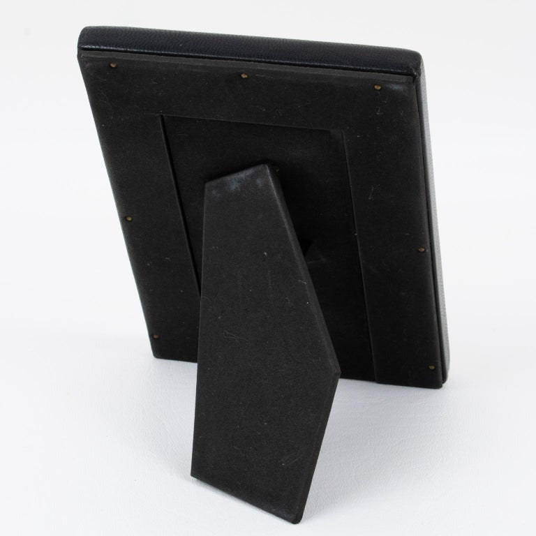 French 1970s Black Leather Picture Frame at 1stDibs