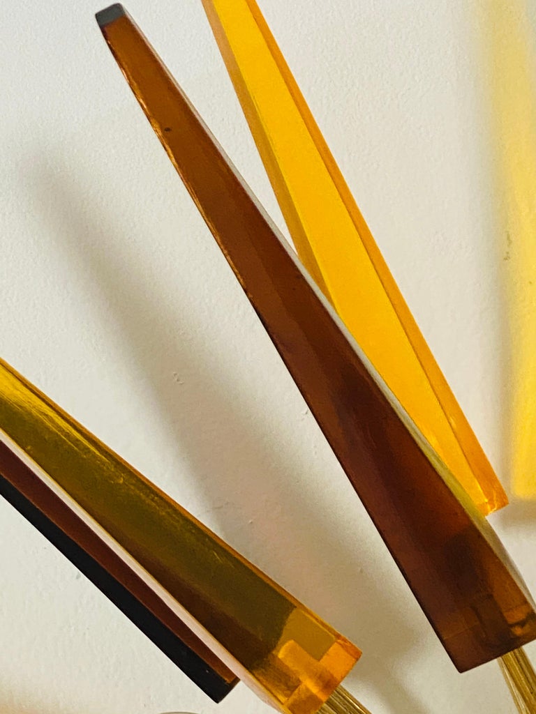 French 1990s Sunburst Flush Light For Sale at 1stDibs