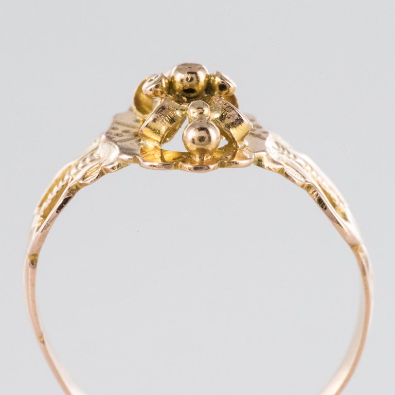 French 19th Century 18 Karat Rose Gold Sentimental Ring at 1stDibs