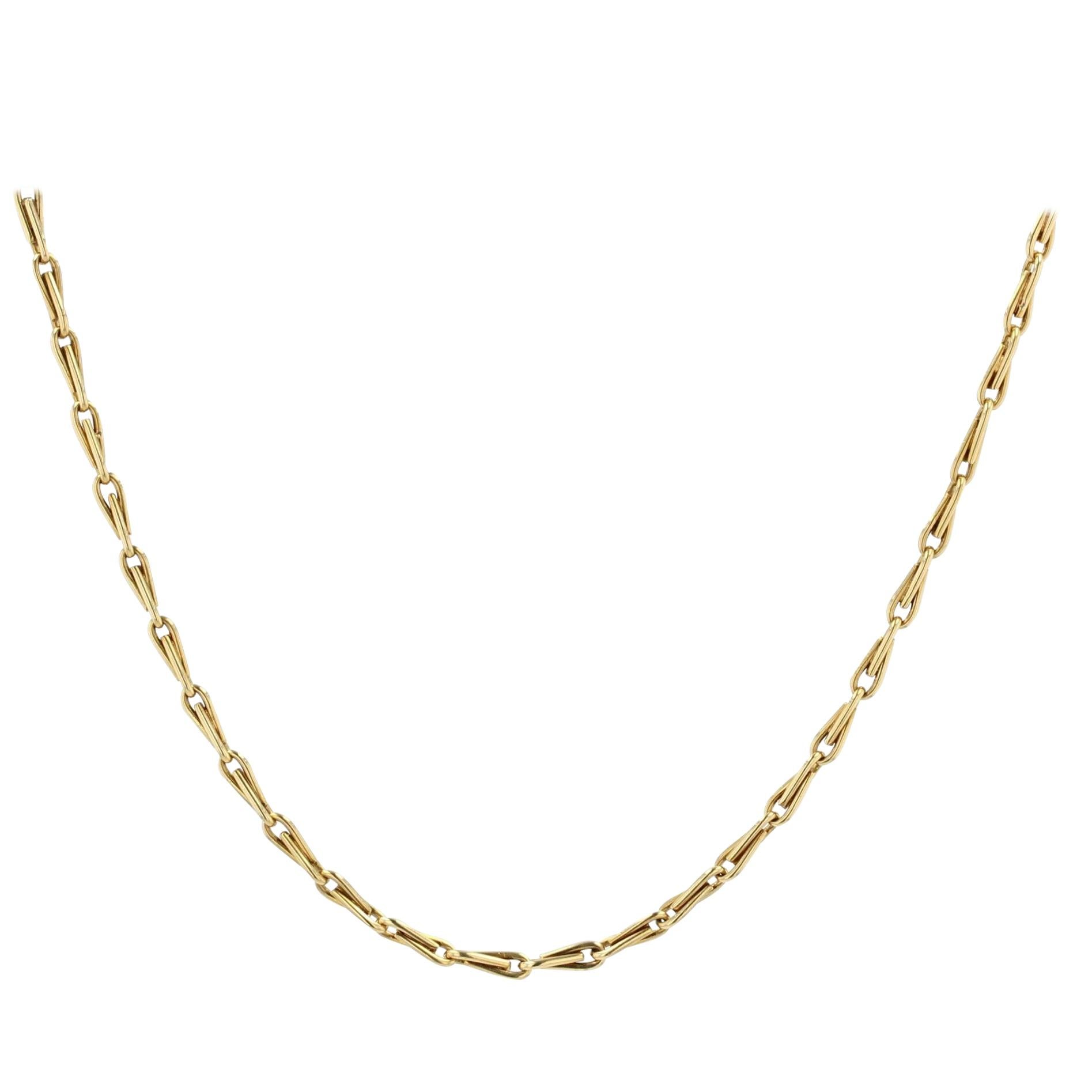 Antique English 18 Karat Watch Chain, C 1900 at 1stDibs