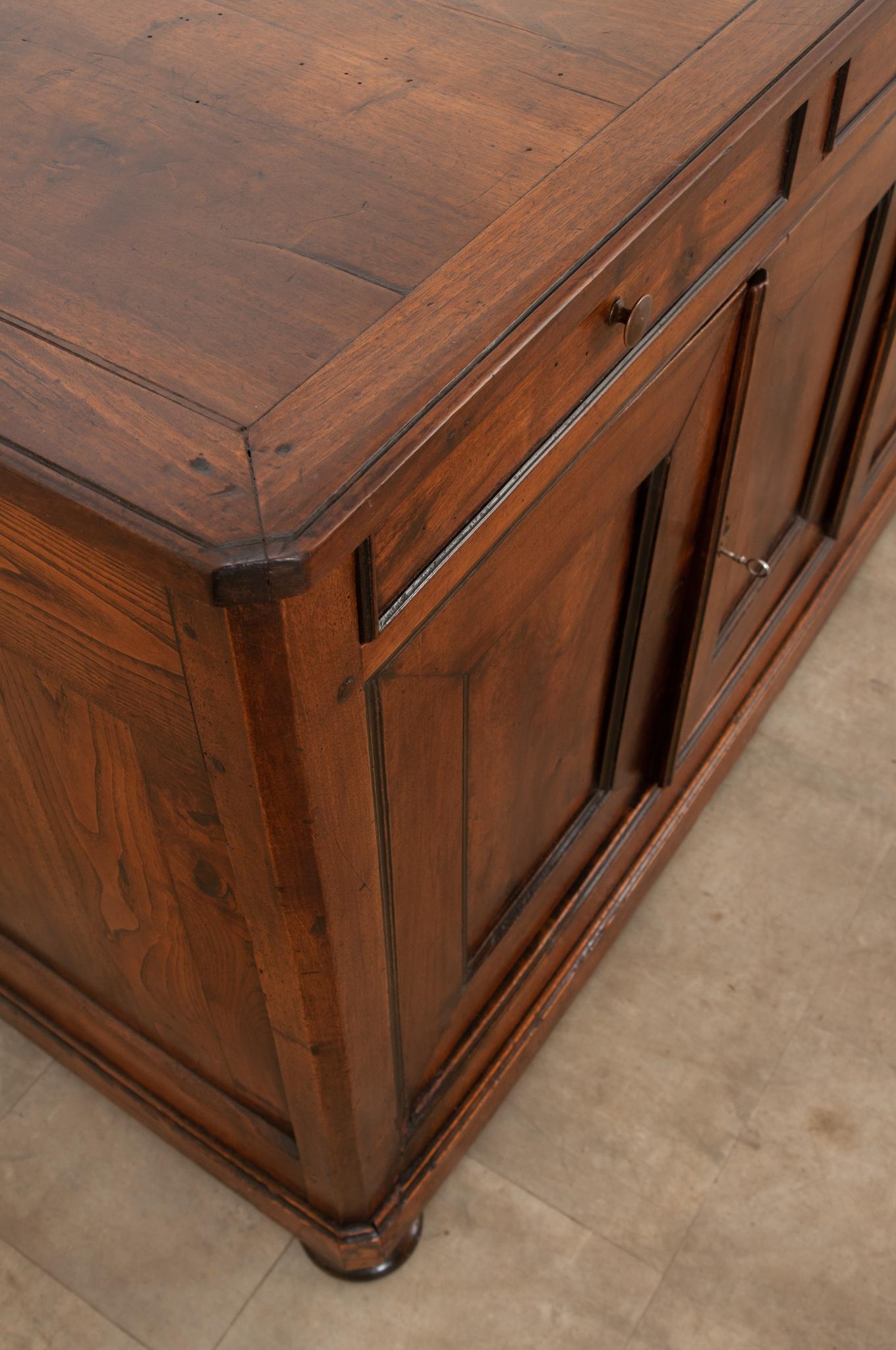 French 19th Century Ash and Walnut Enfilade For Sale at 1stDibs