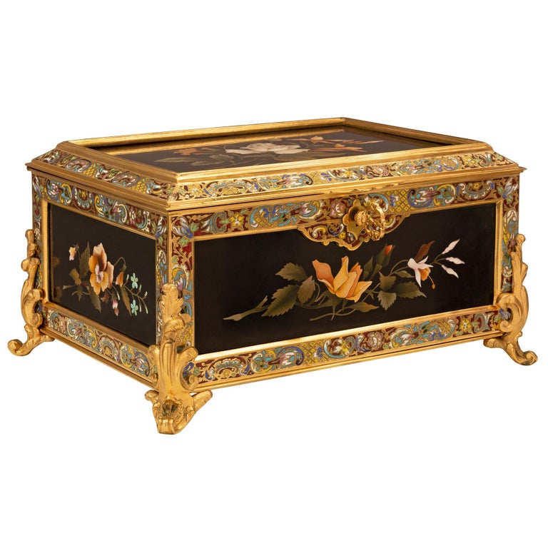 French 19th Century Belle Époque Period Pietra Dura Marble and ...