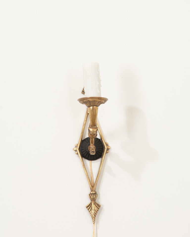 French 19th Century Brass Empire Sconce For Sale at 1stDibs