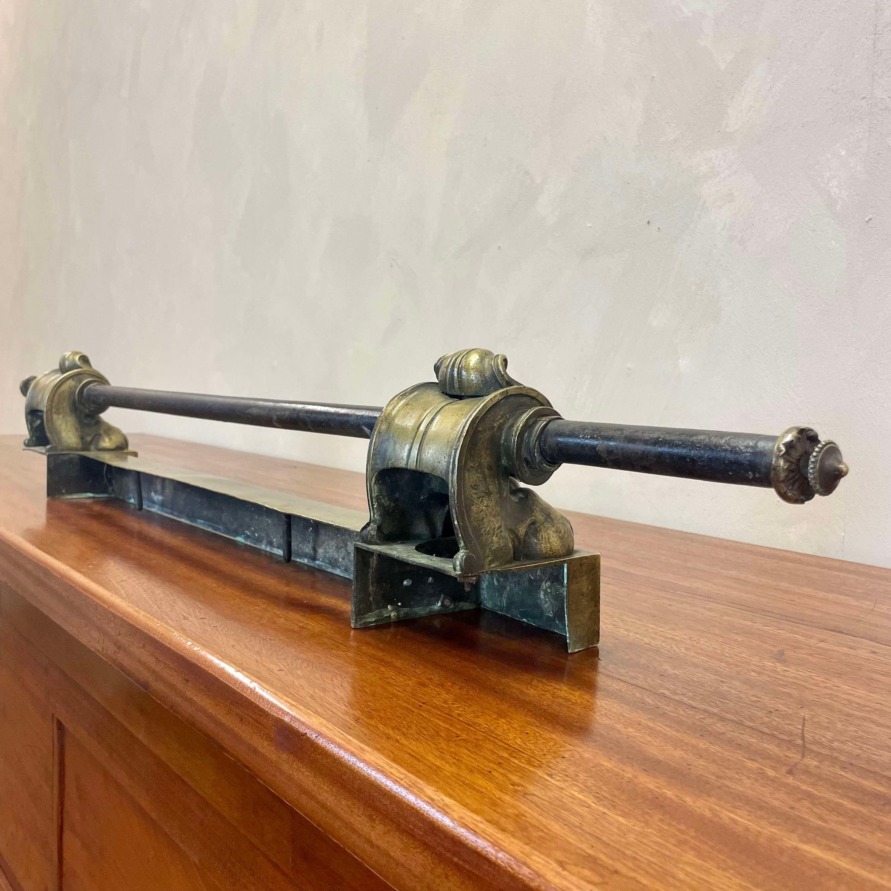 French 19th Century, Brass Fire Fender Rail For Sale at 1stDibs