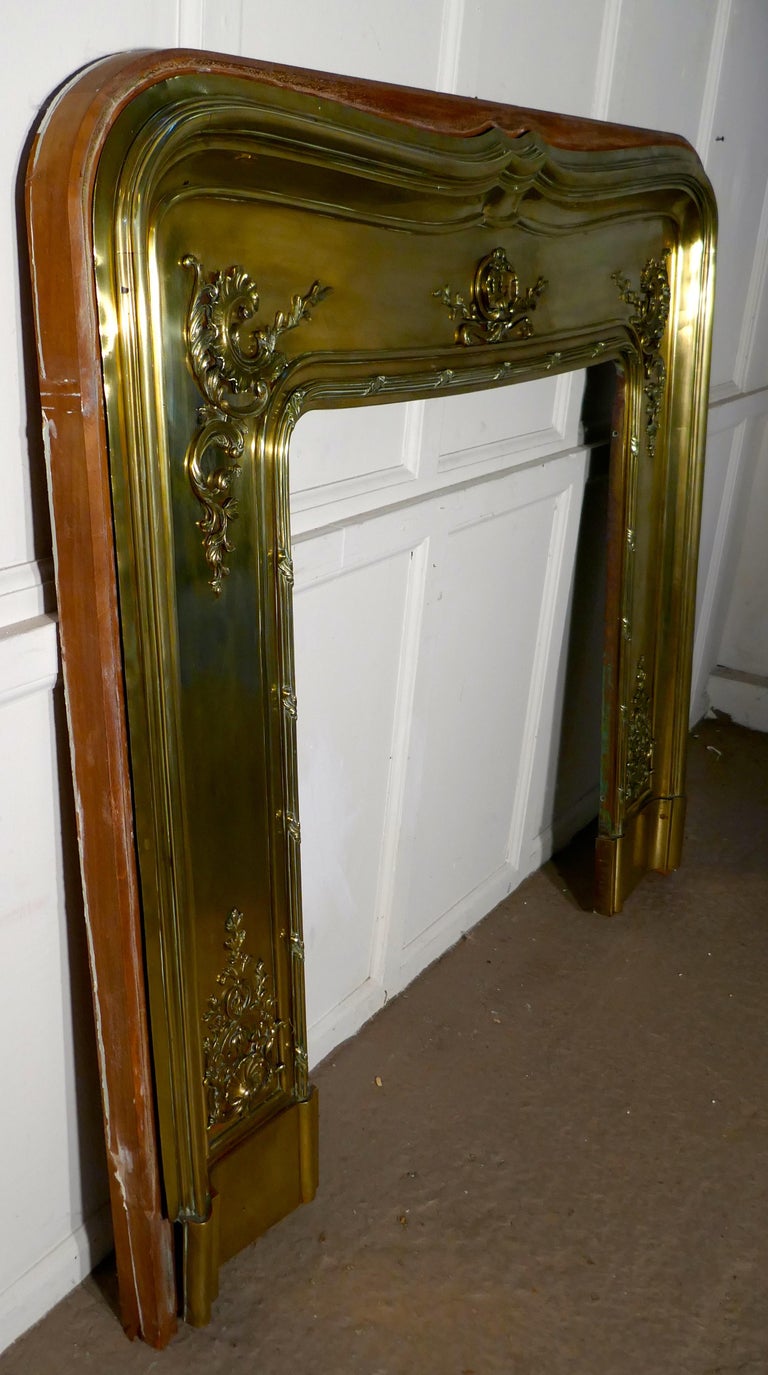 French 19th Century Brass Fire Place Surround at 1stDibs
