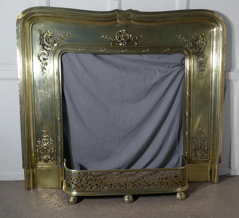 French 19th Century Brass Fire Place Surround at 1stDibs