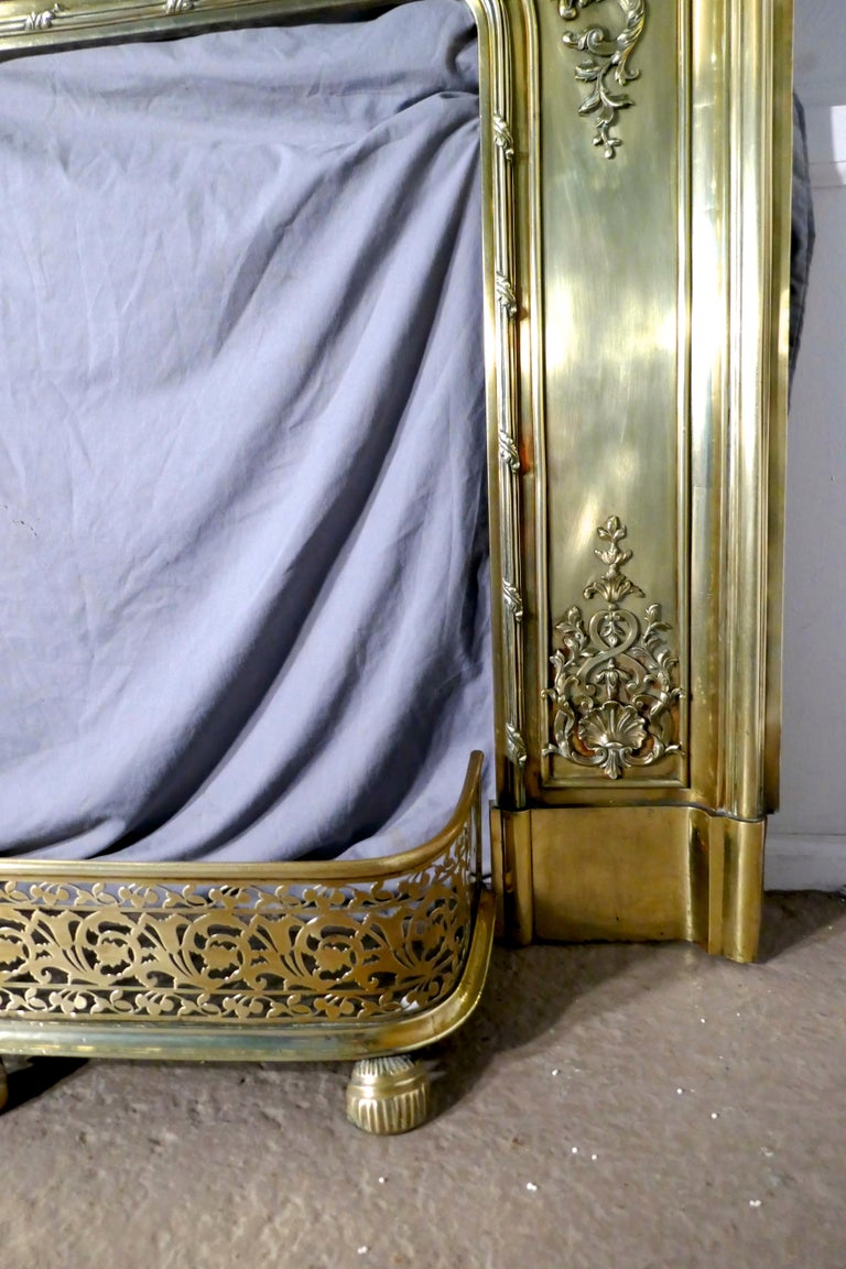 French 19th Century Brass Fire Place Surround at 1stDibs