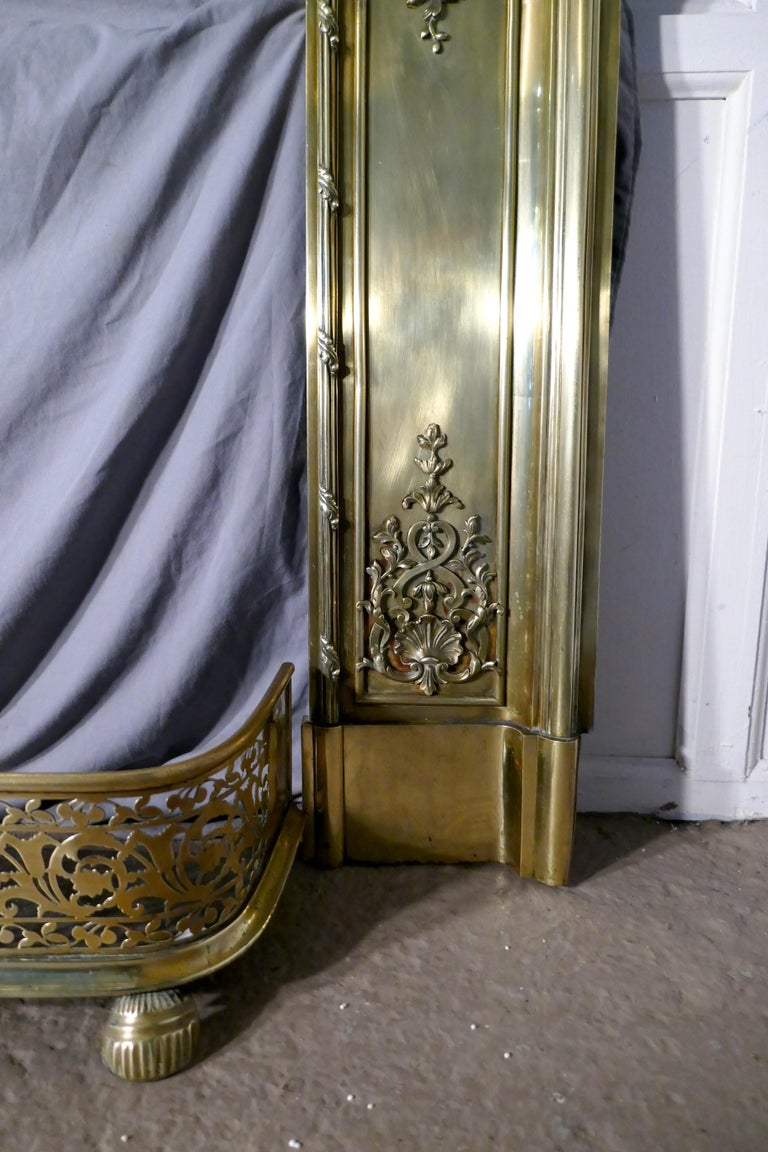 French 19th Century Brass Fire Place Surround at 1stDibs