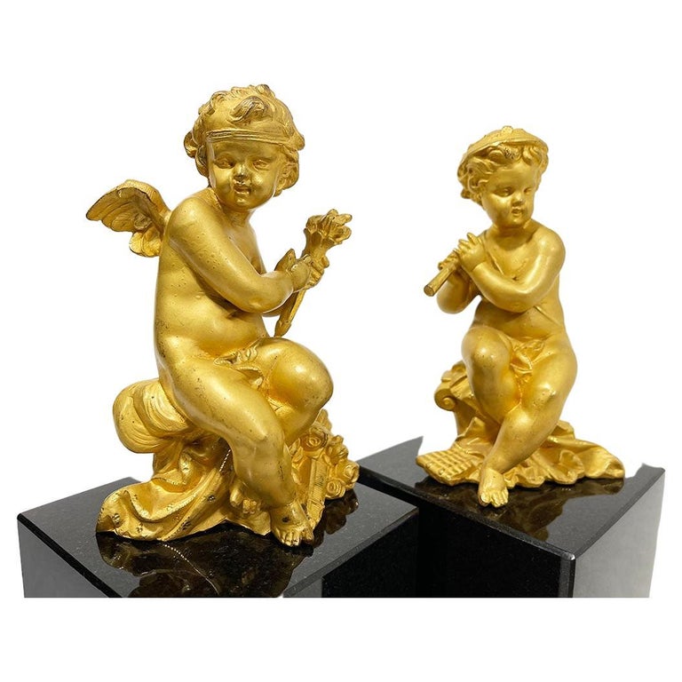 French, 19th Century Bronze Gilt Putti For Sale at 1stDibs