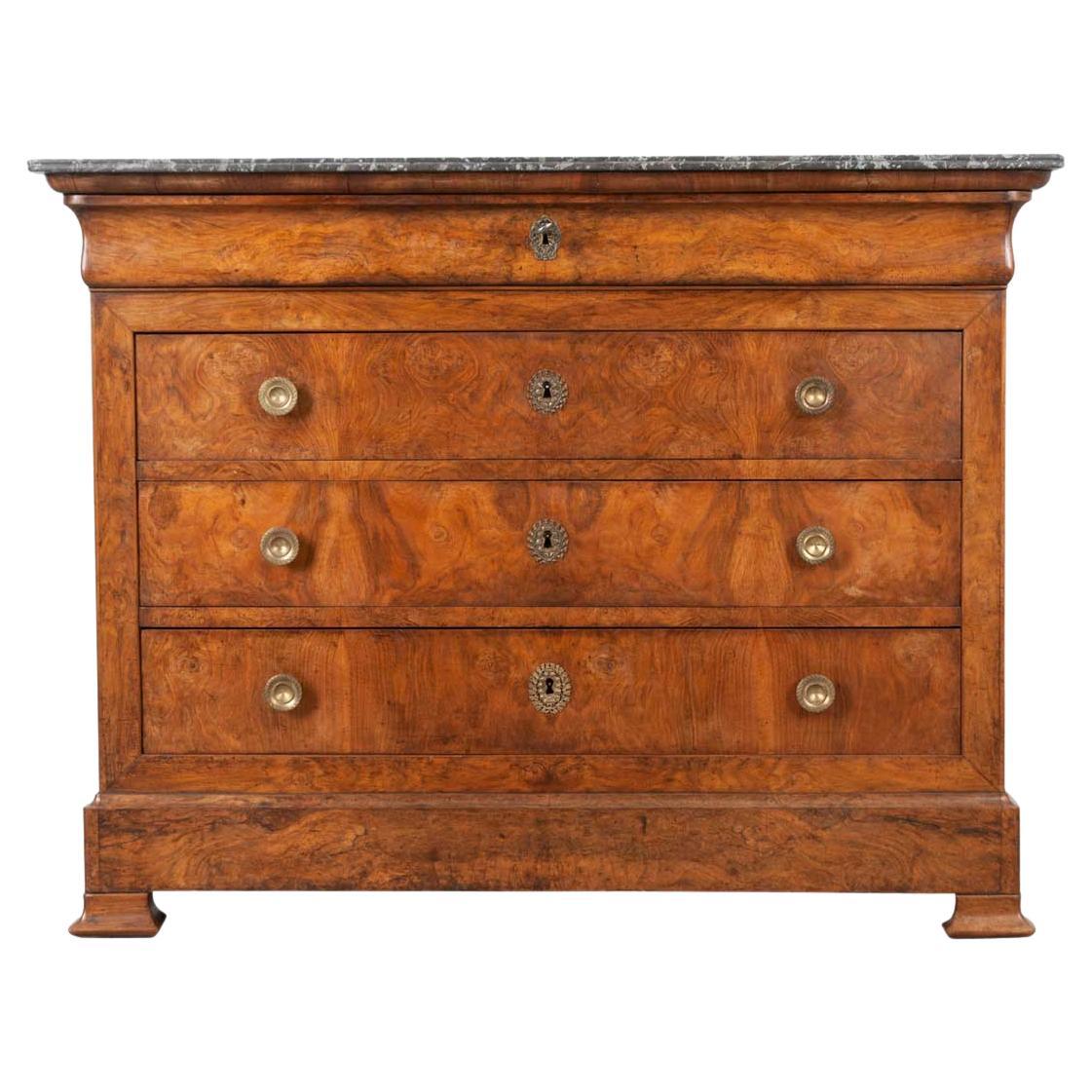 19th Century French Louis Philippe Style Bleached Walnut Commode with ...