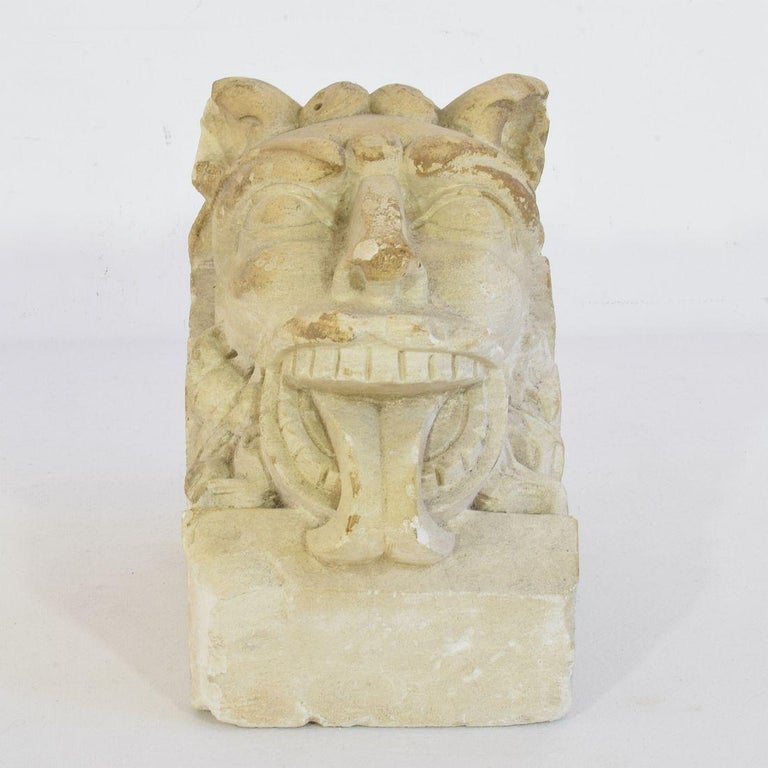 French 19th Century Carved Limestone Gargoyle Ornament at 1stDibs