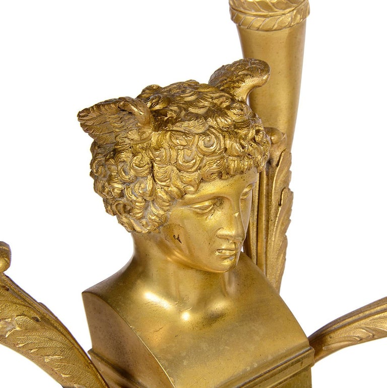 French 19th Century Clock Set with Roman Centurion and Candelabra For ...