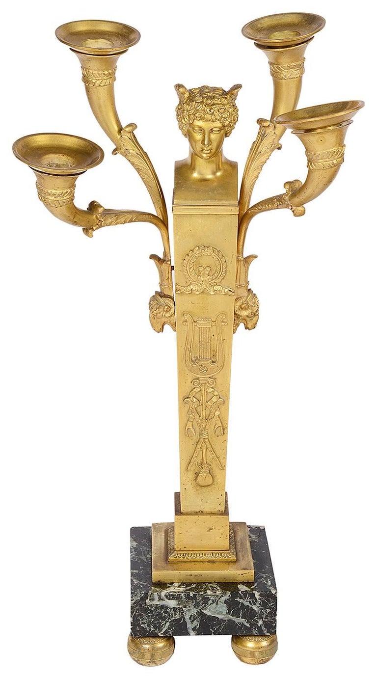 French 19th Century Clock Set with Roman Centurion and Candelabra For ...