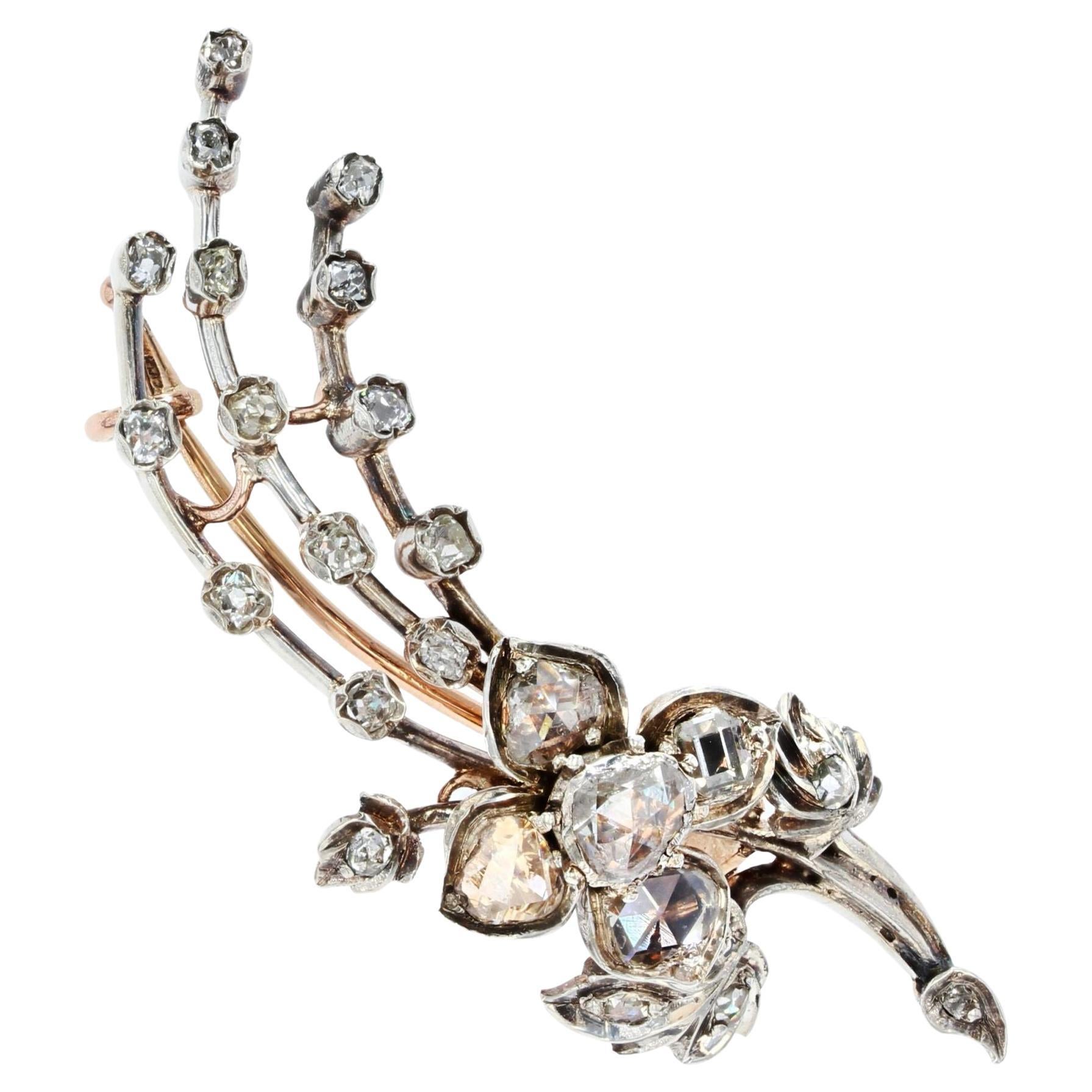 French, 19th Century, 18 Karat Yellow Gold and Diamond ‘En Tremblant ...