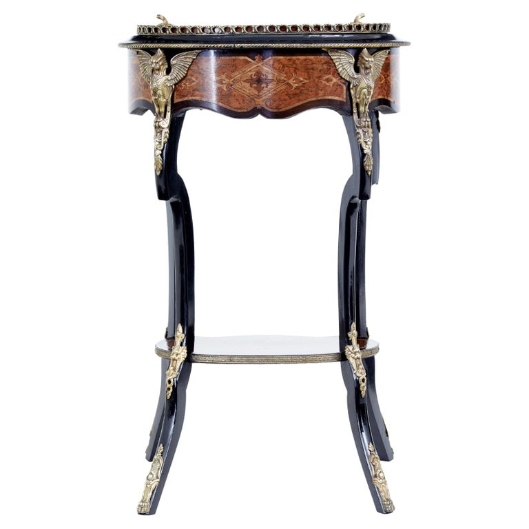 French 19th Century Ebonised and Walnut Jardinere Stand For Sale at 1stDibs