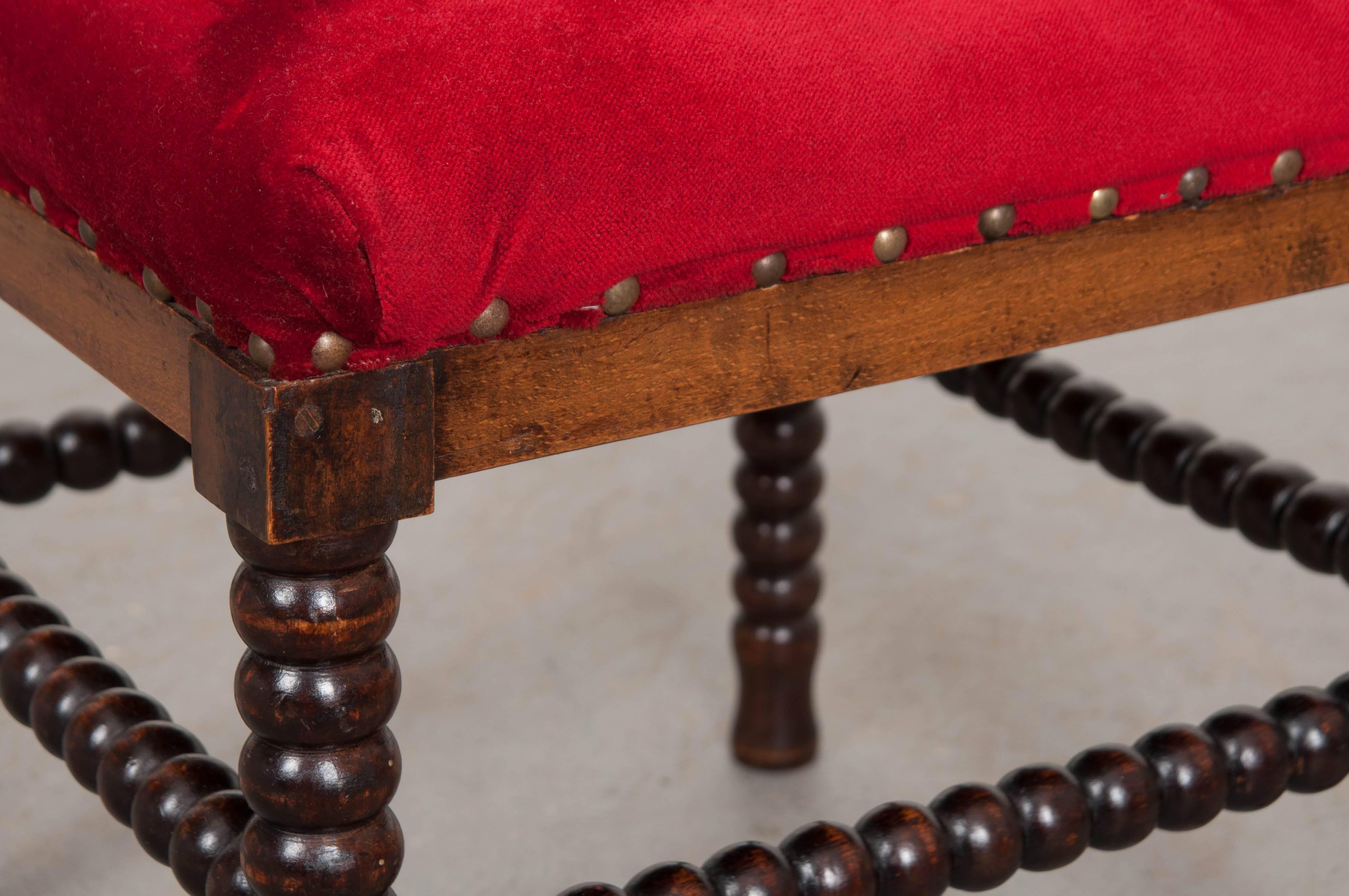 French 19th Century Ebonized Corner Seat at 1stDibs