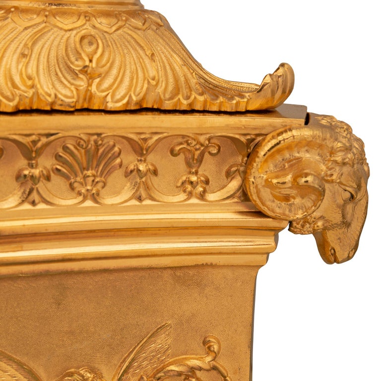 French 19th Century Empire St. Belle Époque Period Marble and Ormolu ...
