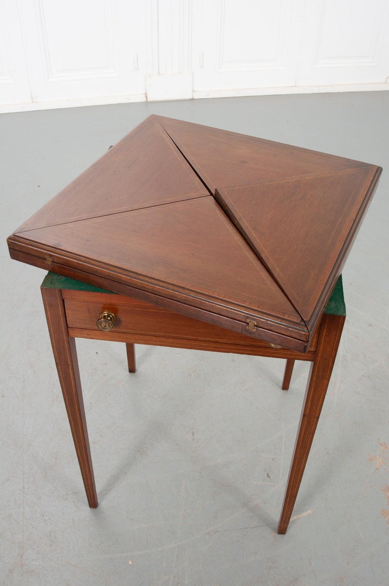 French 19th Century Envelope Game Table For Sale at 1stDibs