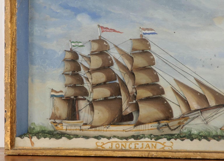 French 19th Century Framed Nautical Diorama at 1stDibs
