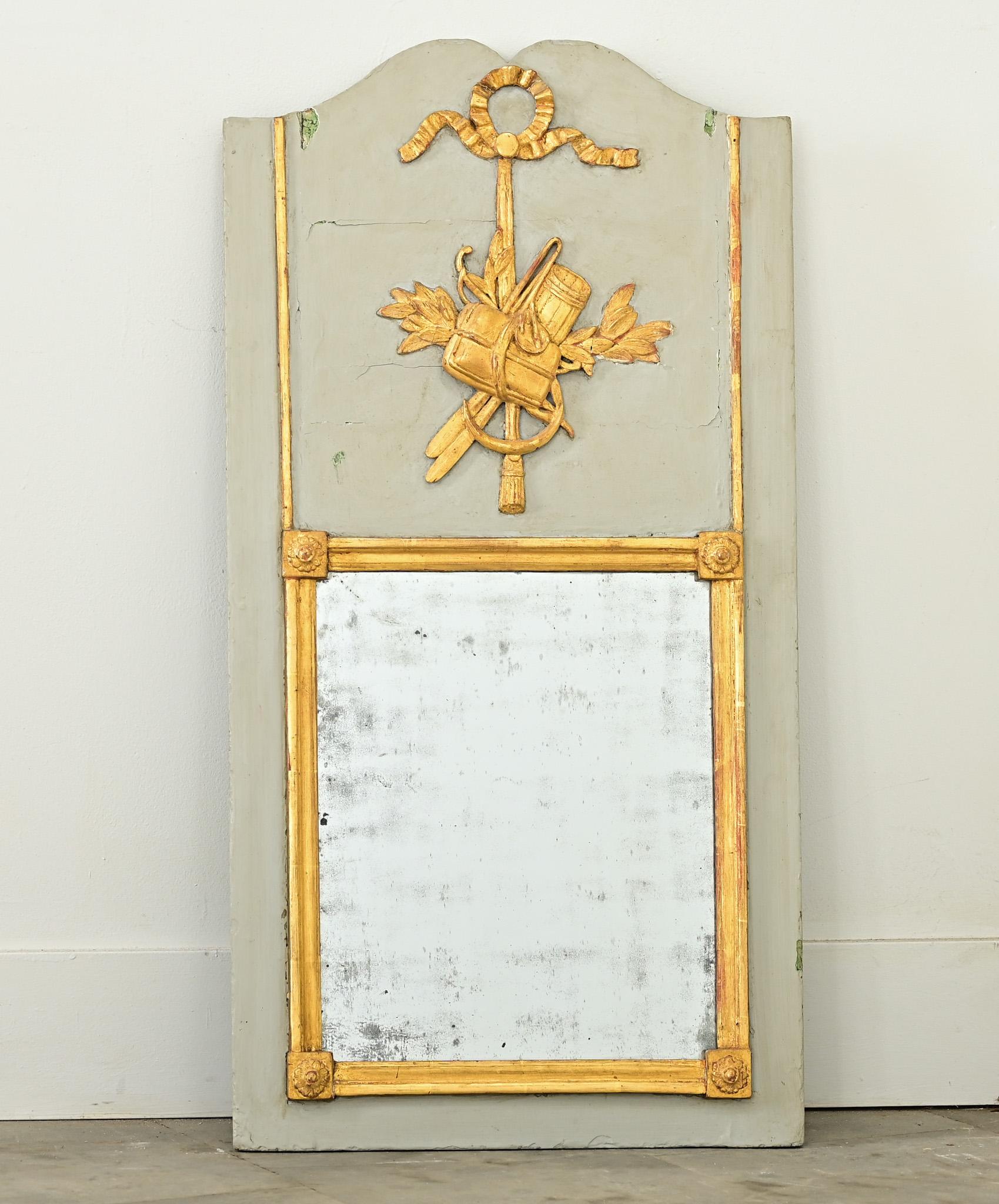 Trumeau francés del siglo XIX dorado y pintado en venta en 1stDibs España