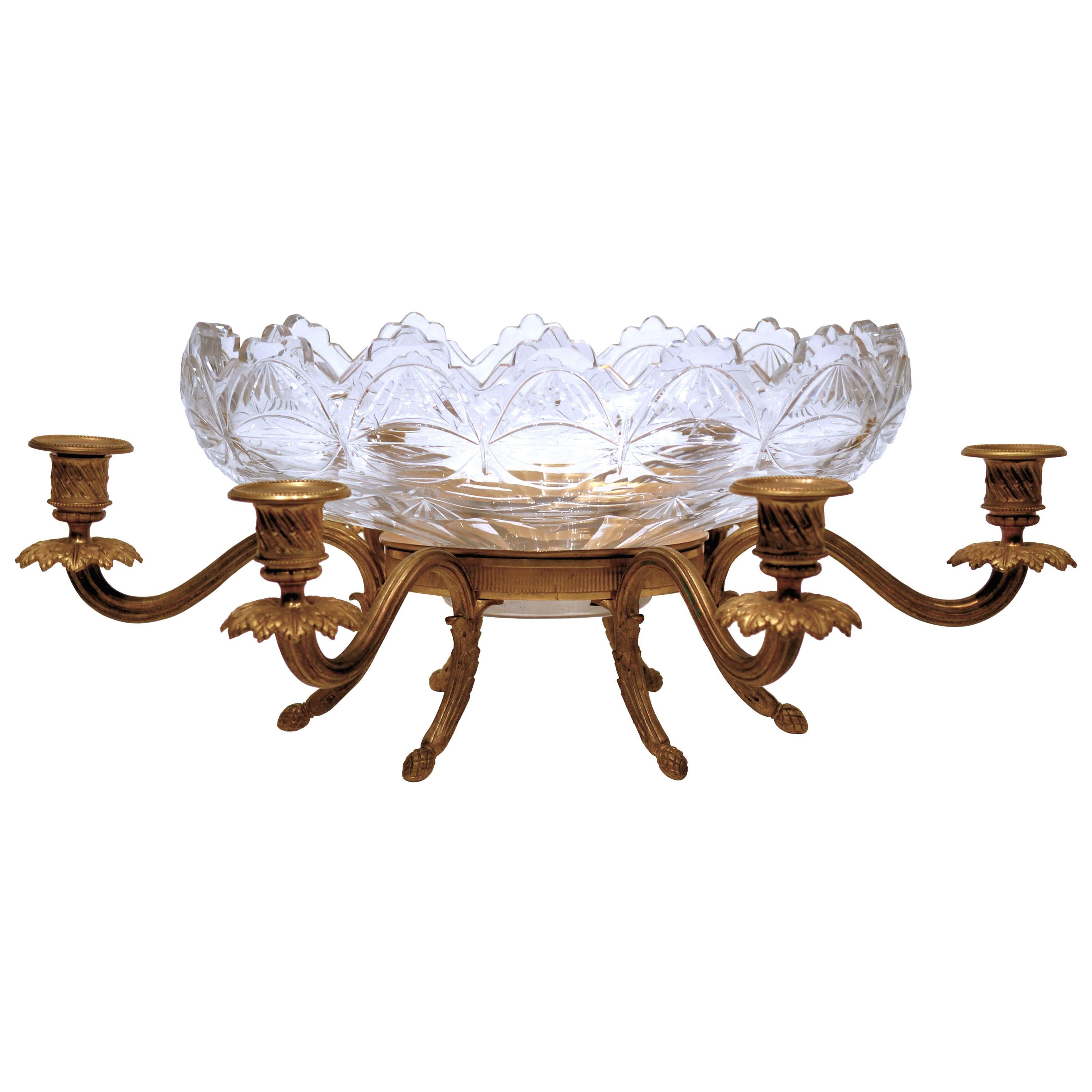 19th Century French Gilt Bronze and Rose Medallion Centerpiece For Sale ...