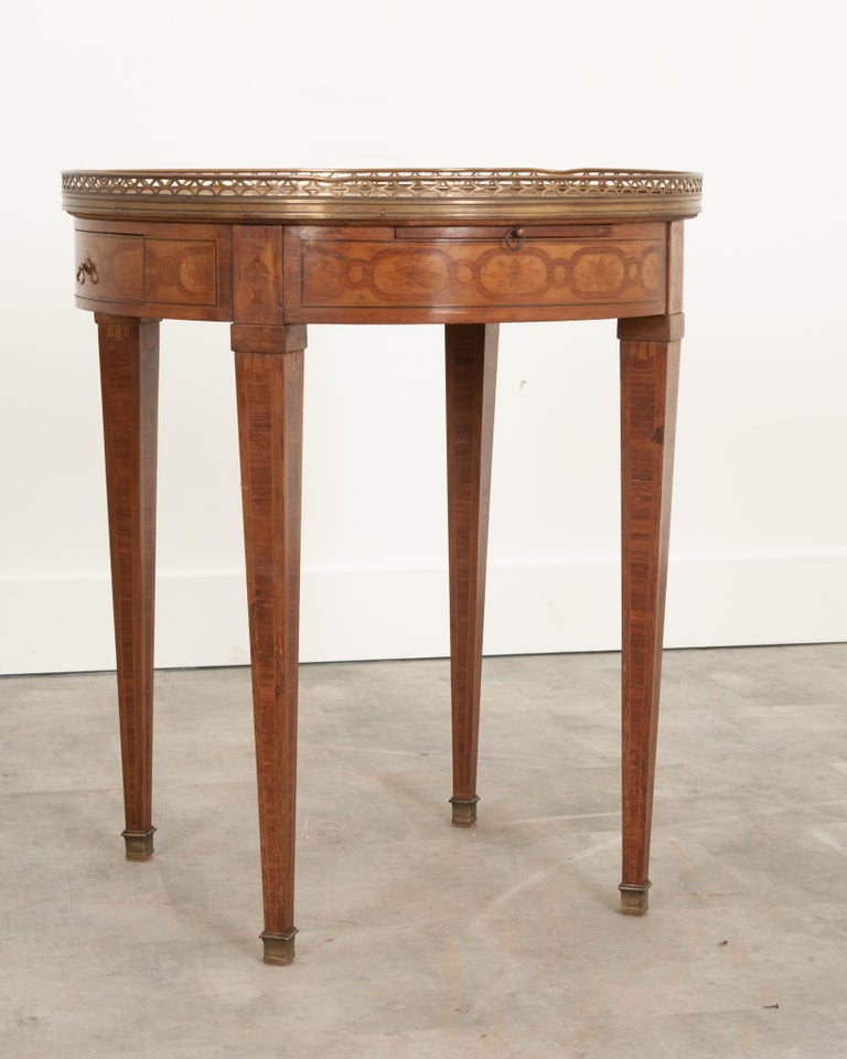French, 19th Century, Gueridon Inlaid Game Table For Sale at 1stDibs
