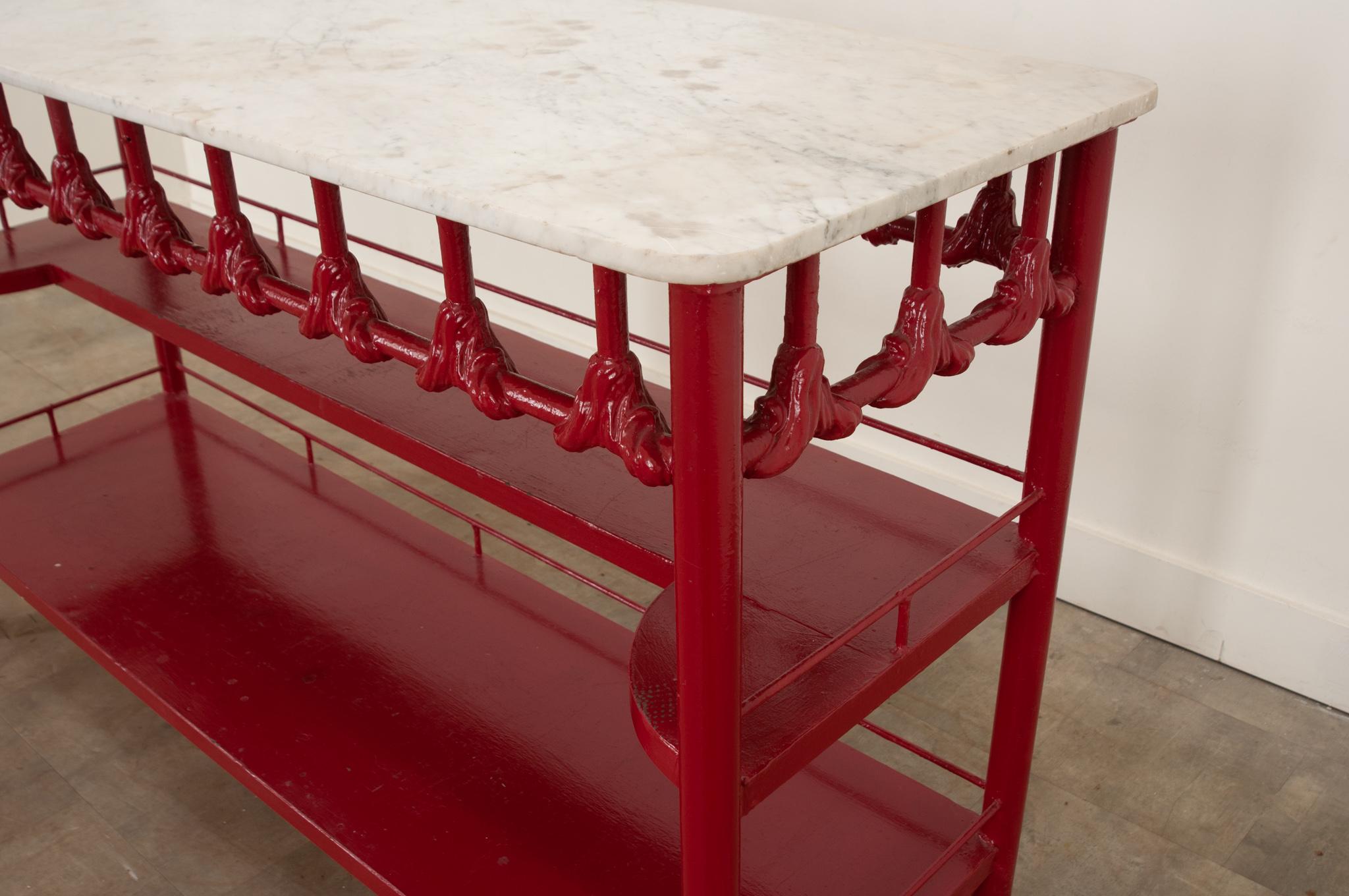 French 19th Century Lacquered Iron Chefs Table For Sale at 1stDibs