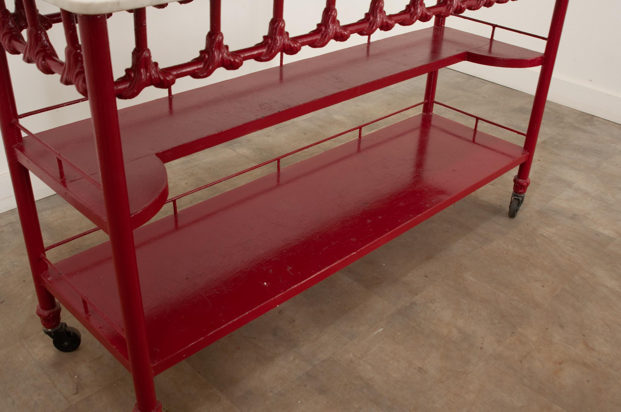 French 19th Century Lacquered Iron Chefs Table For Sale at 1stDibs