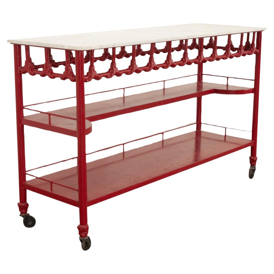 19th Century Country French Trio Marble Top Pastry Tables at 1stDibs