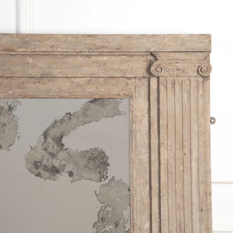 French 19th Century Large Corinthian Column Panelled Mirror For Sale at ...