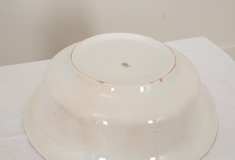 French 19th Century Large Ironstone Bowl For Sale at 1stDibs