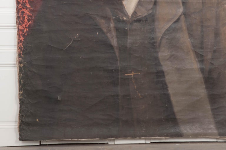German 19th Century Large Portrait of Friedrich Engels on Canvas For ...