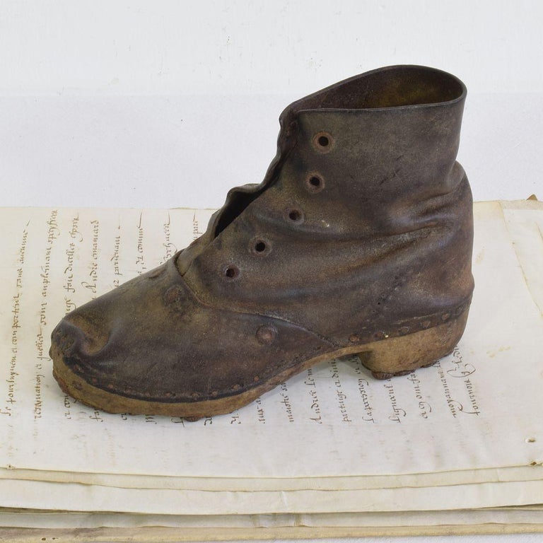 French 19th Century Leather Snow Shoe For Sale at 1stDibs